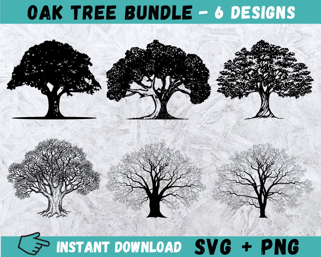 Oak Tree Silhouette Vector Free