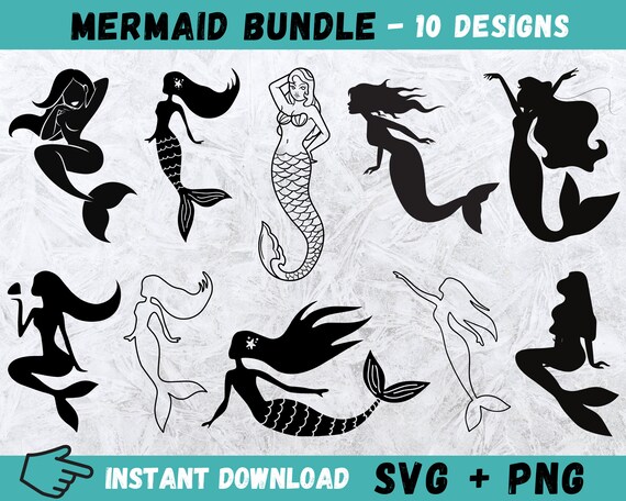 Mermaid SVG Mermaid Bundle Svg Mermaid Cricut Mermaids Svg | Etsy