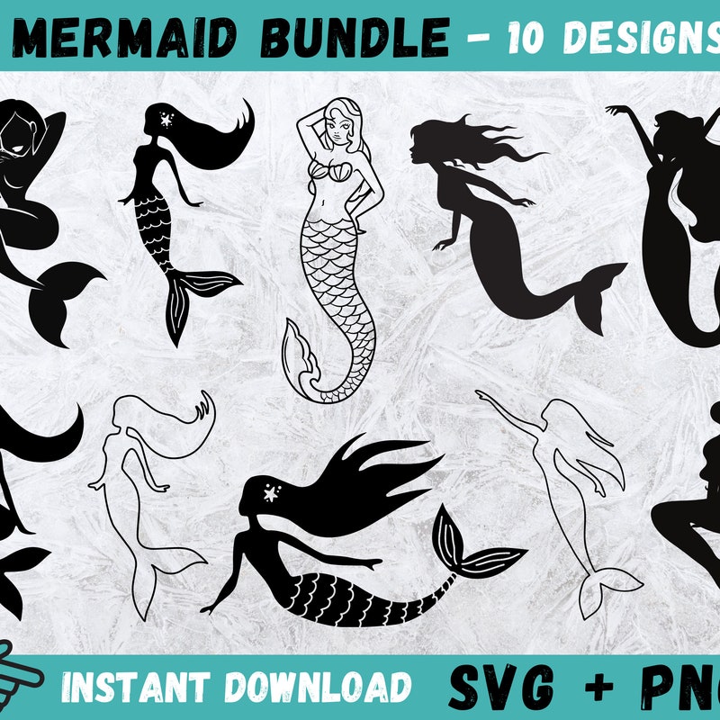 Mermaid Clip Art - Etsy