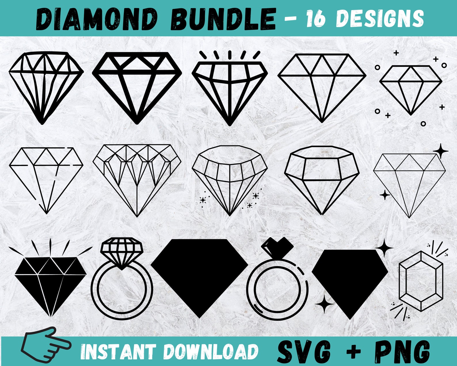 Diamond SVG Jewel Svg Jewelry Svg Diamond Circut Diamond - Etsy