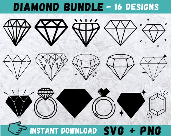 Diamond SVG Jewel Svg Jewelry Svg Diamond Circut Diamond | Etsy UK