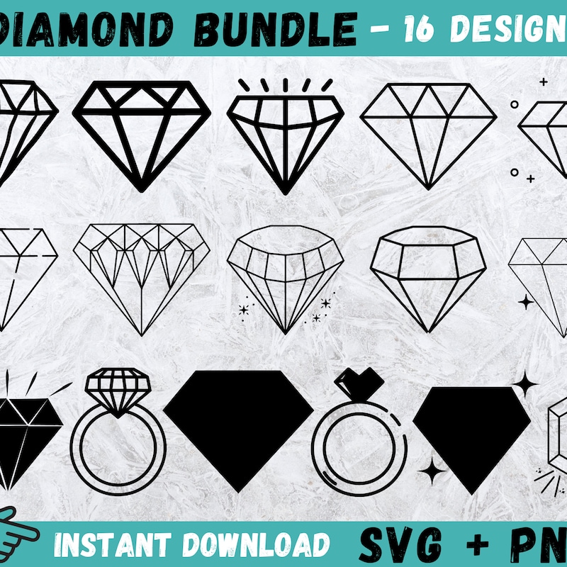 Diamond Svg - Etsy