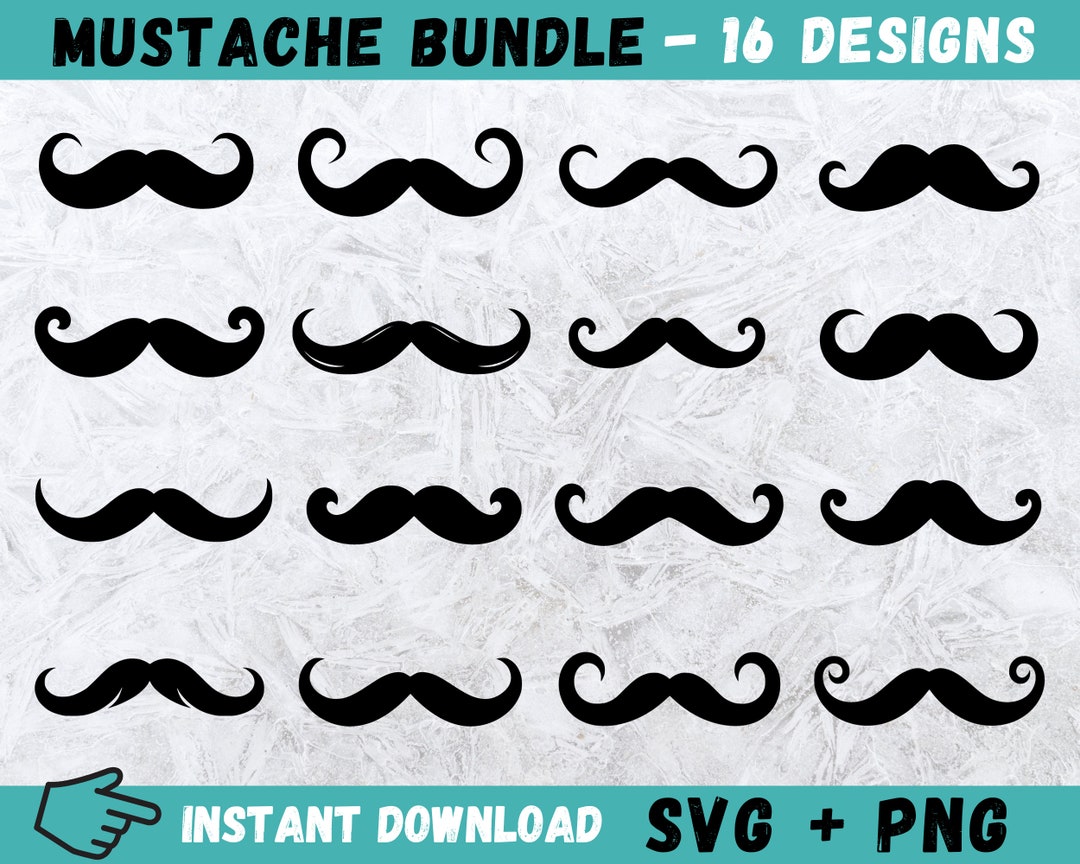 Mustache SVG, Mustache Cricut, Mustache Silhouette, Mustache Clipart ...