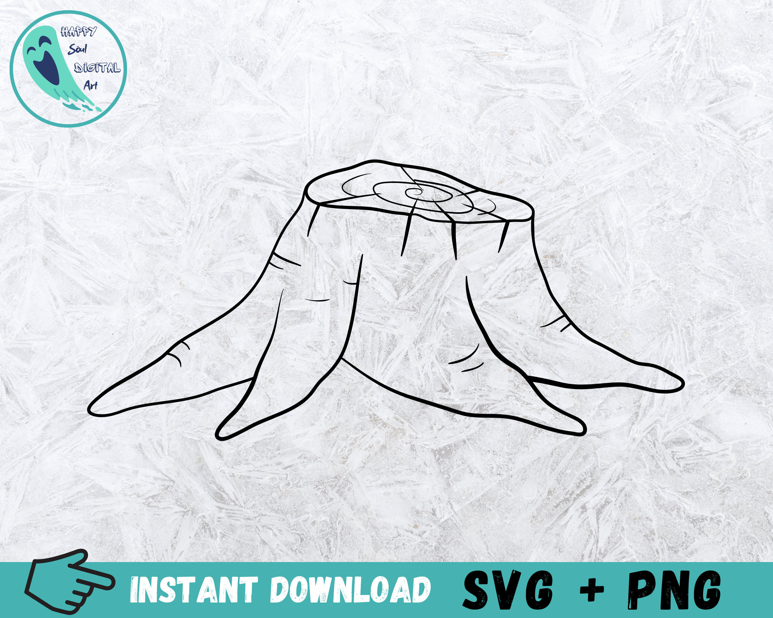Tree Stump SVG Bundle: Hand-drawn Clipart (digital Download) - Etsy