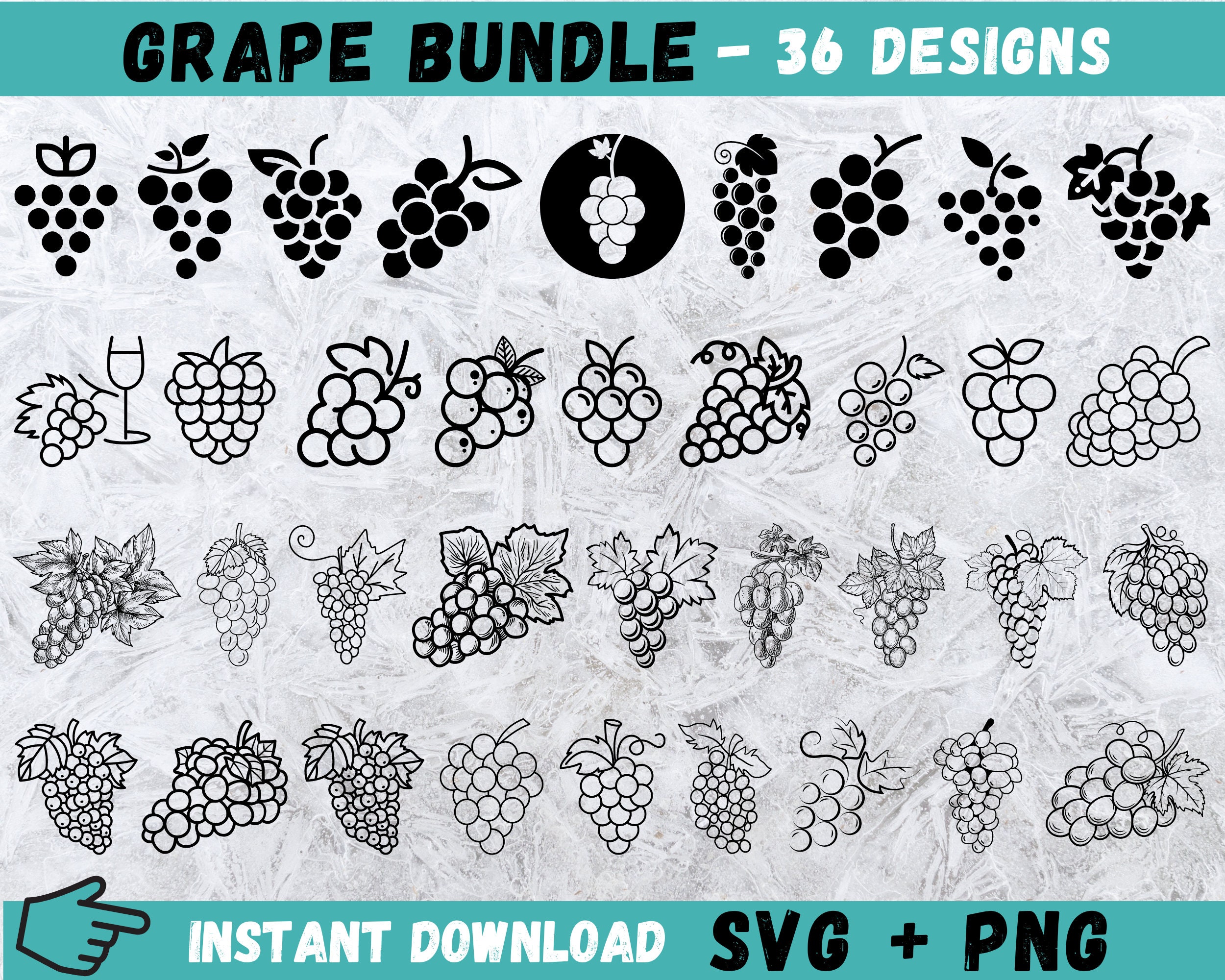 Grape SVG Wine Svg Bundle Fruit SVG Vineyard Cut File Wine - Etsy Australia