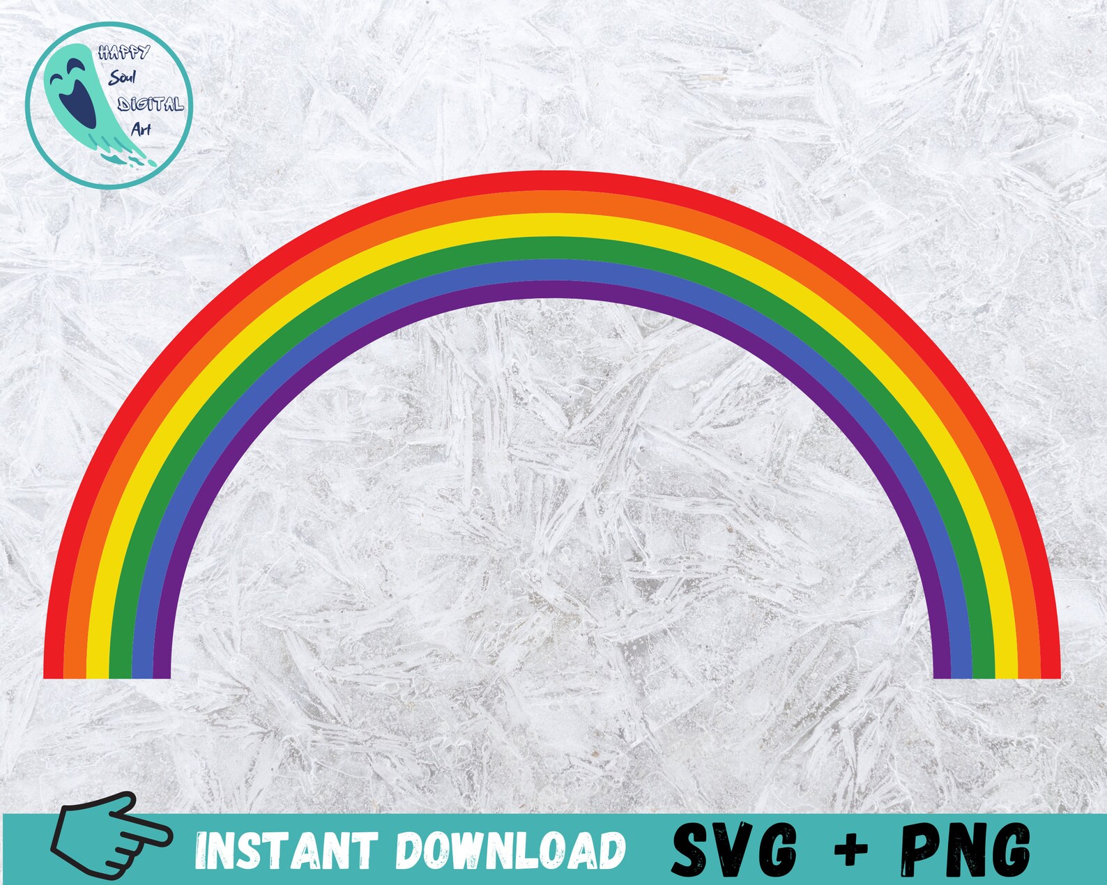 Rainbow SVG Rainbow Clipart Rainbow Heart Svg Hand Drawn - Etsy