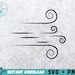 Wind Designs SVG Bundle: Hand-drawn Weather Clipart (digital Download ...