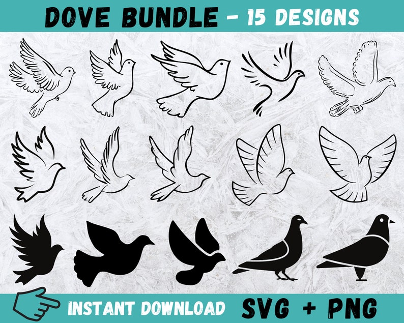 Dove SVG Dove Cricut Pigeon Svg Flying Dove Svg Pigeon | Etsy