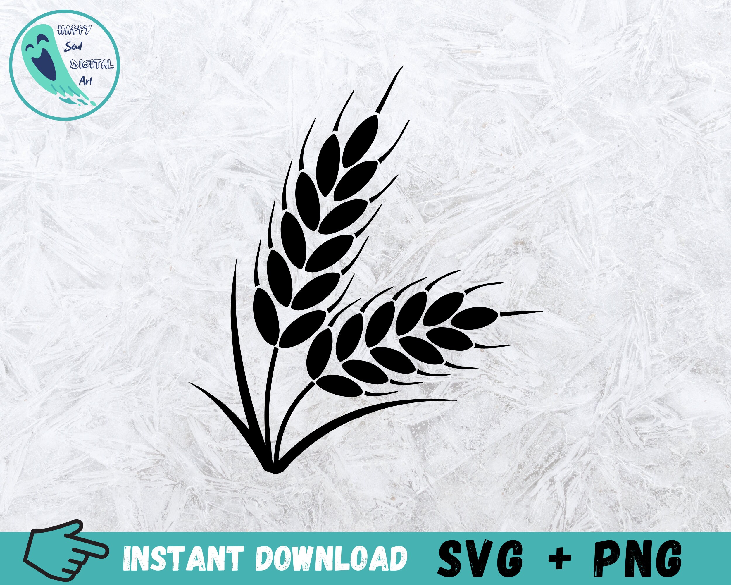 Wheat SVG Bundle: Hand-drawn Grain Clipart (30 Designs) (instant ...