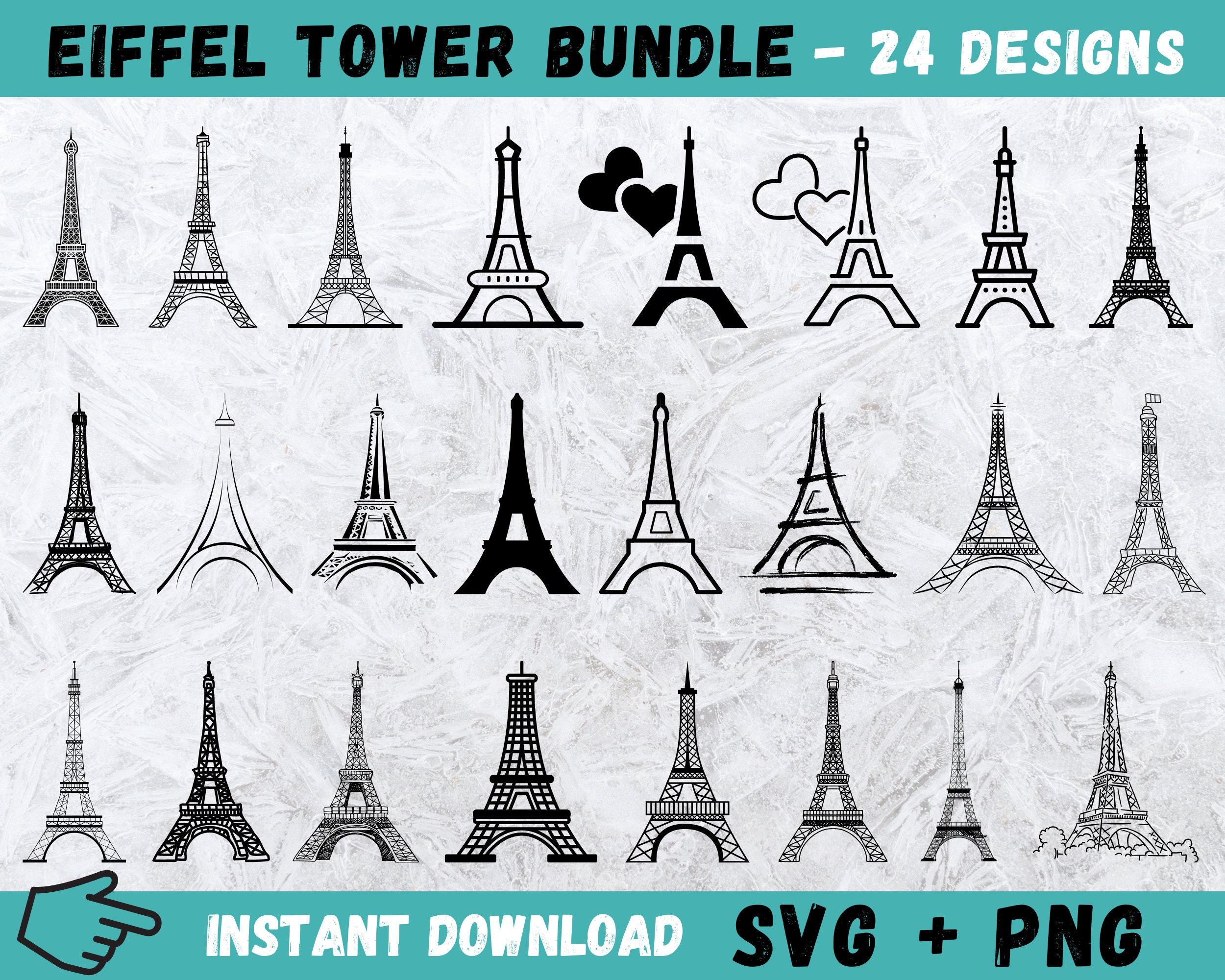 Eiffel Tower Silhouette Vector