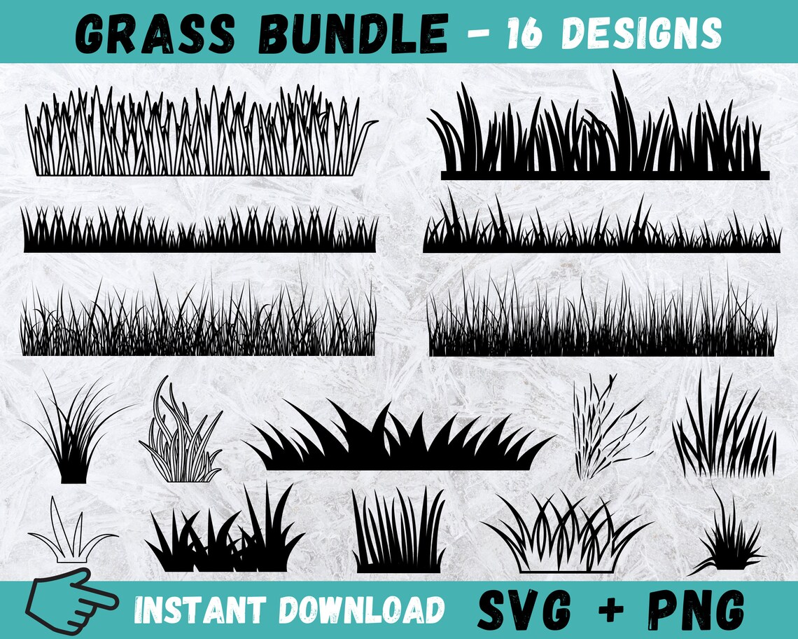 Grass SVG Bundle Grass SVG Grass Clipart Files SVG Instant - Etsy