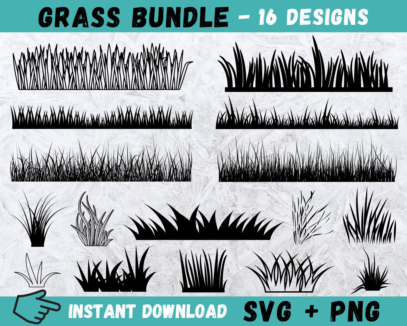 Grass SVG Bundle Grass SVG Grass Clipart Files SVG Instant - Etsy