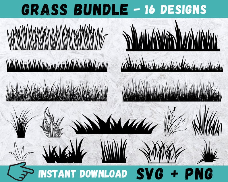 Grass SVG Bundle Grass SVG Grass Clipart Files SVG Instant - Etsy