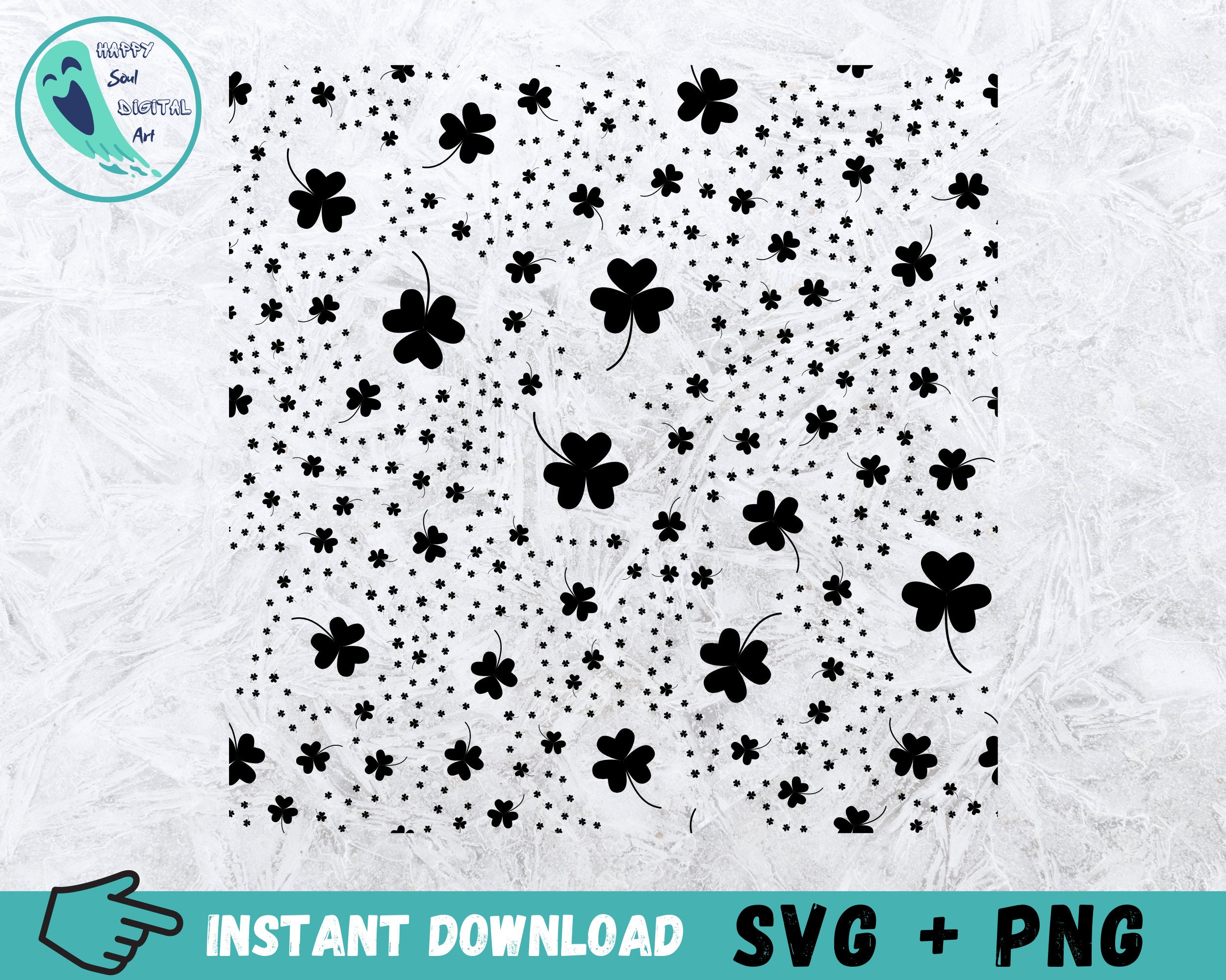 Shamrock Wrap Svg Shamrock Pattern SVG Background Pattern - Etsy