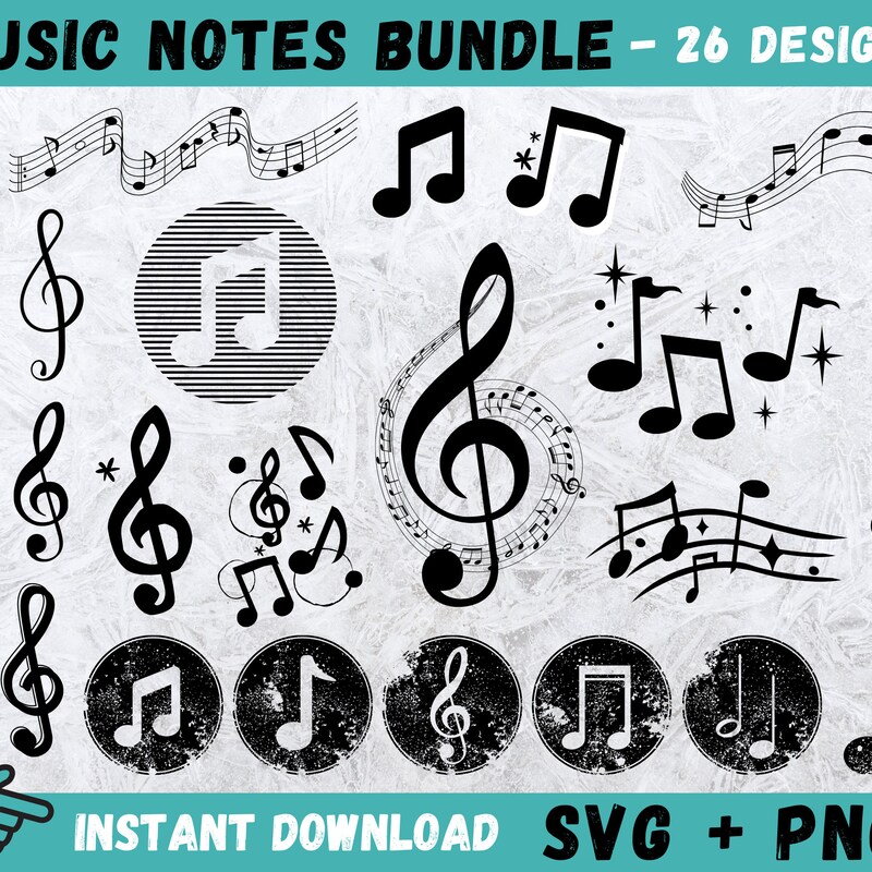 Music Notes Svg - Etsy