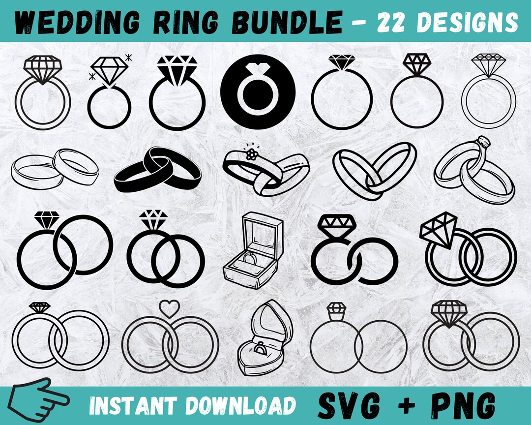 Wedding Ring SVG, Engagement Ring Svg, Wedding Ring Clipart, Wedding ...