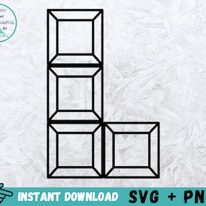Tetris Pieces SVG, Tetris Shape Svg, Tetris Silhouette, Commercial Use ...