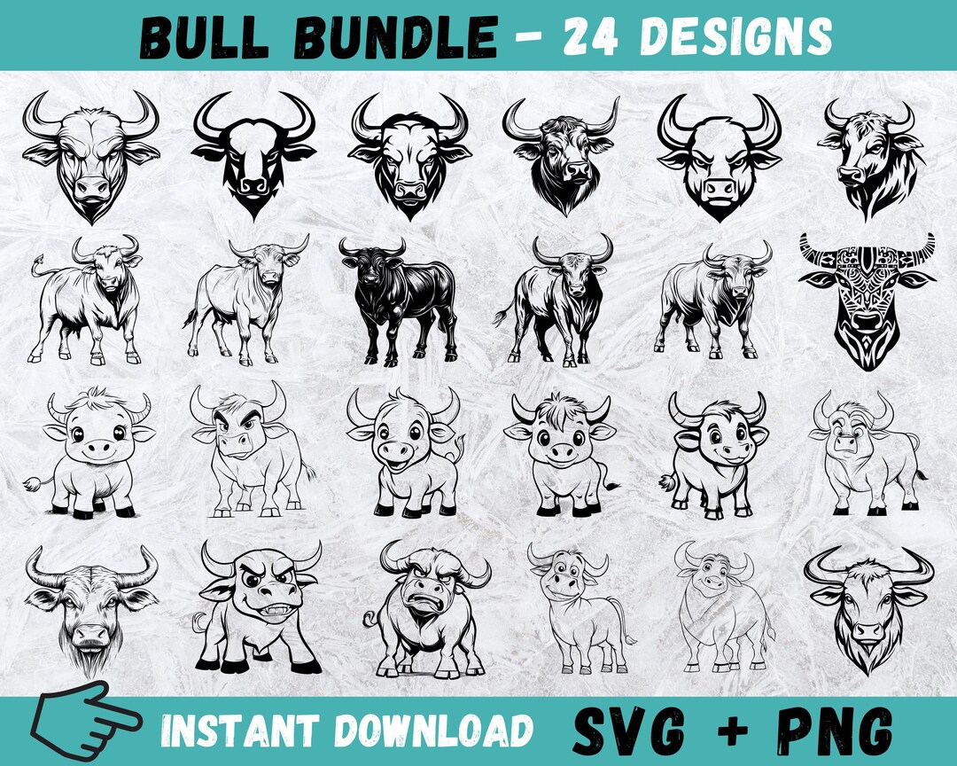 Bull SVG, Bull Cricut, Bull Head SVG, Cow Head Svg, Cow Clipart, Bull ...