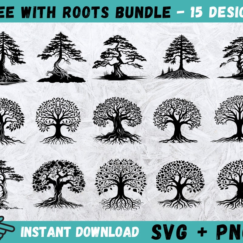 Tree With Roots - Etsy