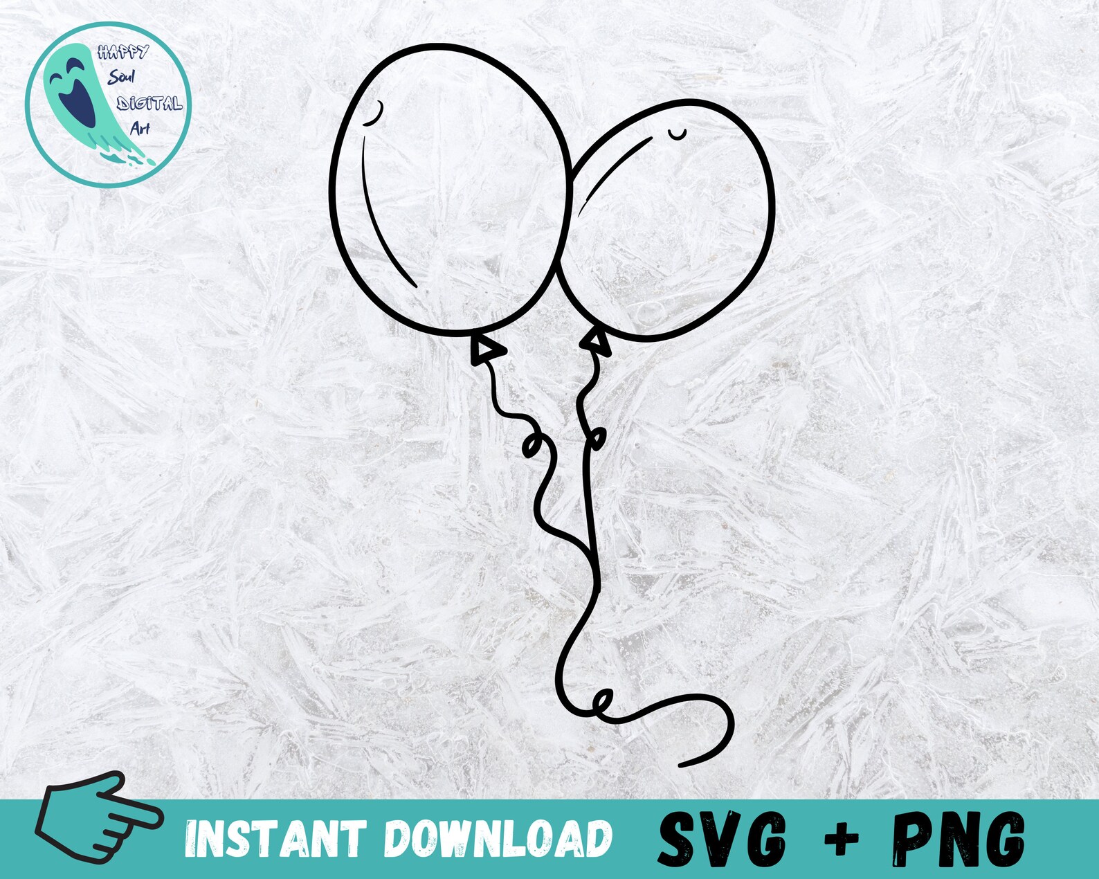 Balloon SVG Bundle: Hand-drawn Clipart (digital Download) - Etsy
