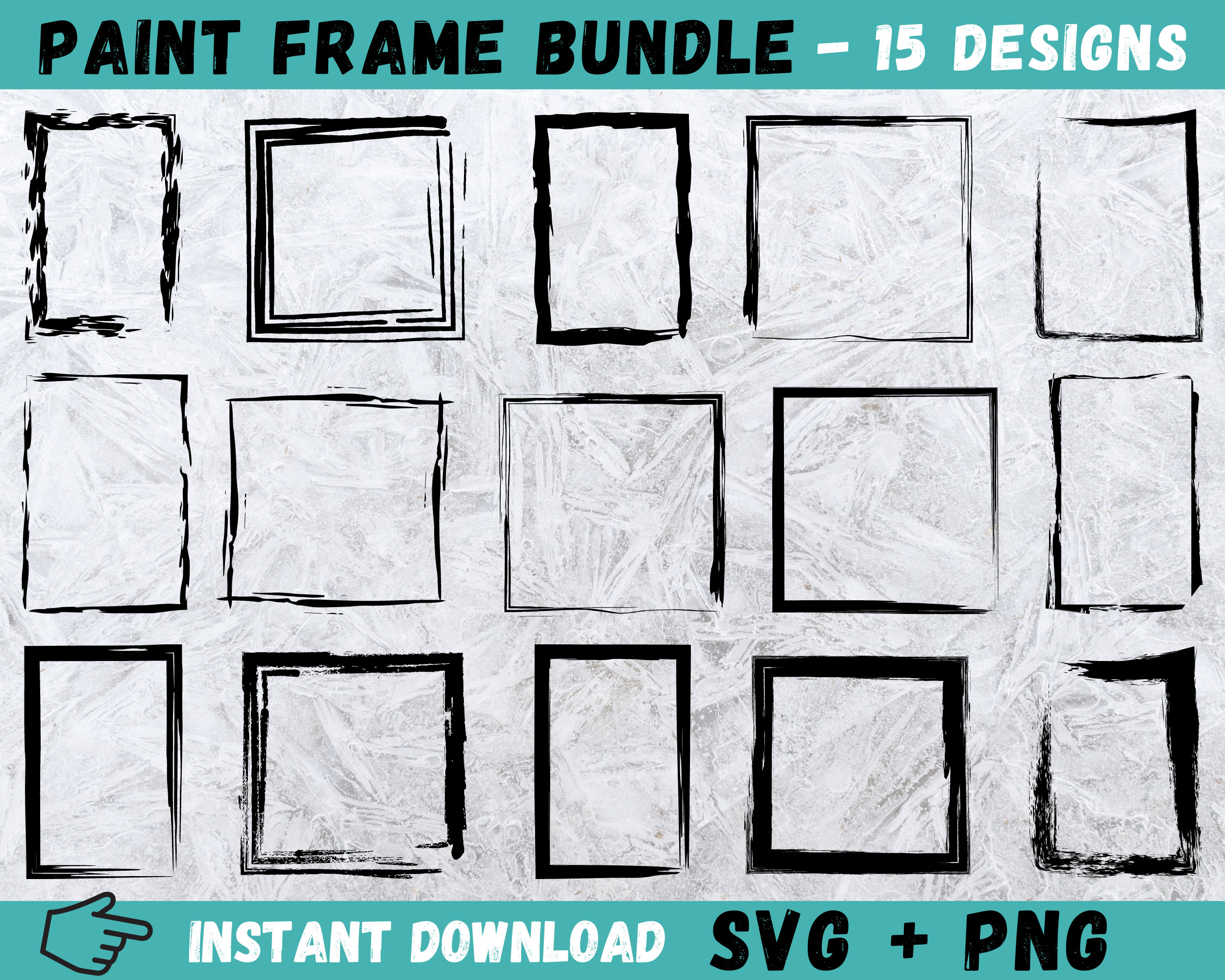 Paint Frame SVG Square Frame Svg Frame SVG Square Paint | Etsy