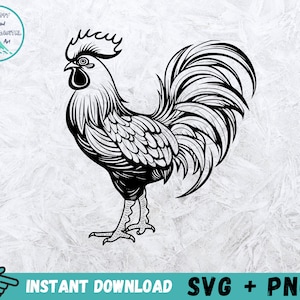 Rooster SVG Bundle, Chicken Svg, Rooster Clipart, Rooster Cut Files ...