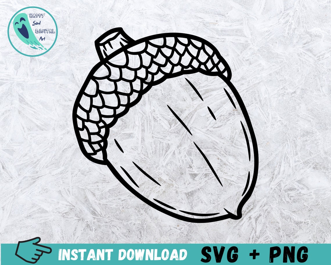 Acorn SVG Bundle: Hand-drawn Acorn Clipart (28 Designs) (digital ...