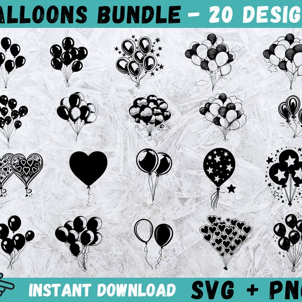 Balloons Svg - Etsy