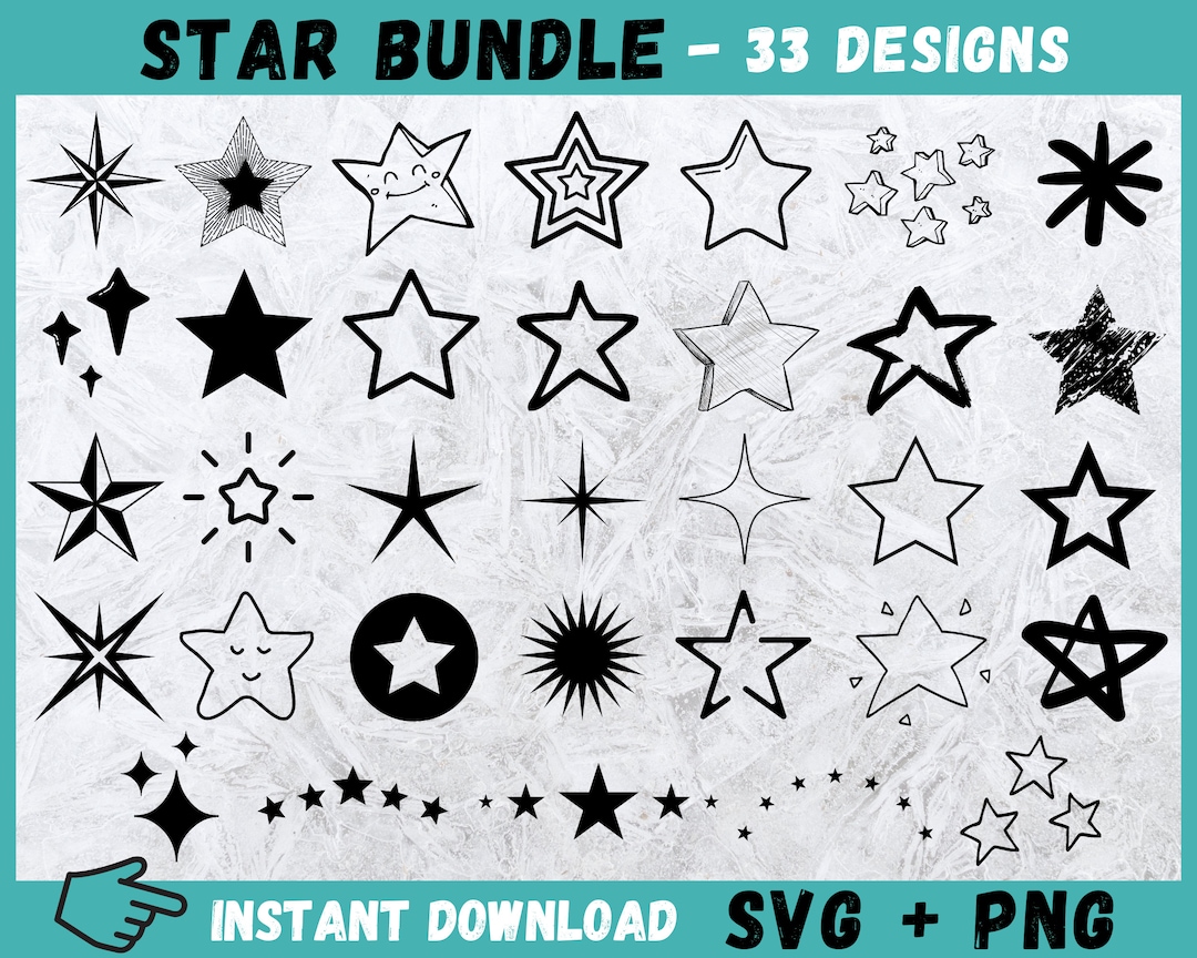 Star SVG, Star Svg Bundle, Star Clipart, Star Cricut, Stars Svg, Star ...