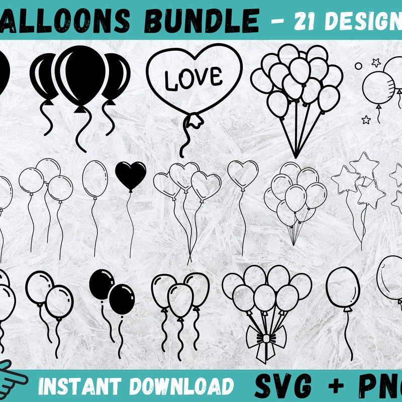 Balloons Svg - Etsy