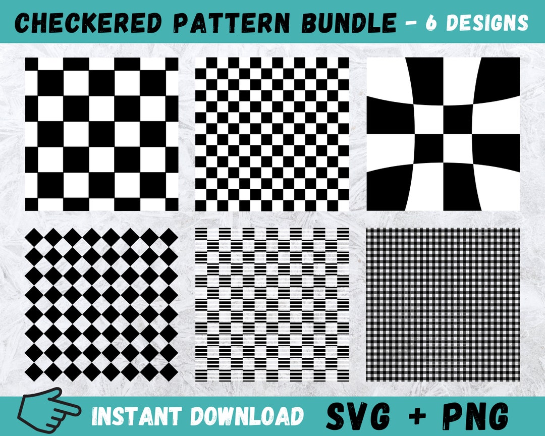 Checkered Pattern SVG, Seamless Checkerboard SVG, Checkered Racing ...