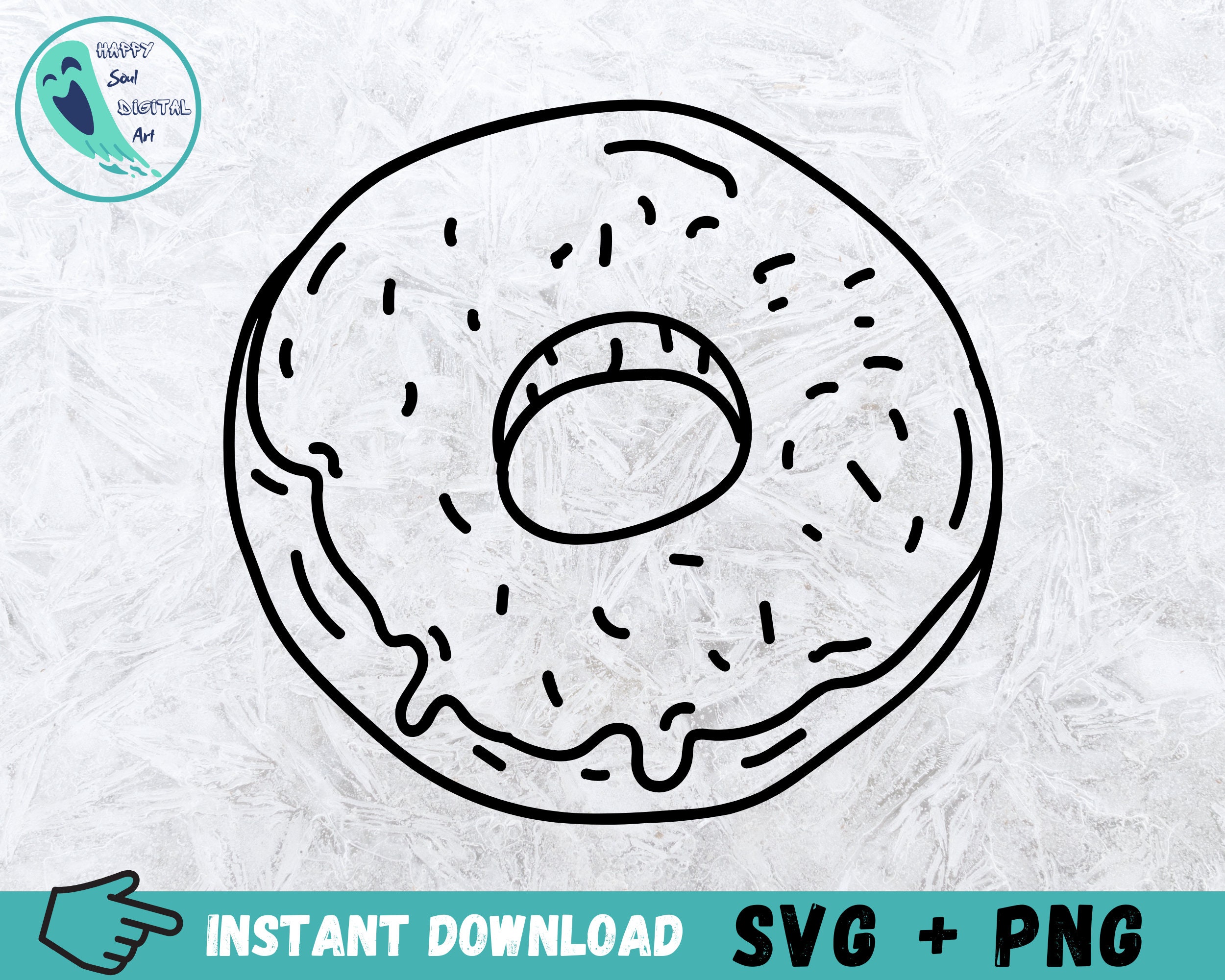 Donut Outline SVG Donut Digital File Donut Doodle Donut Cut - Etsy ...