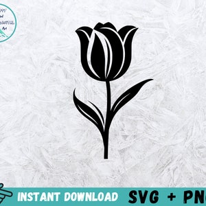 Tulip Flower SVG Bundle, Tulip Cricut, Flower Clipart, Tulip Monogram ...
