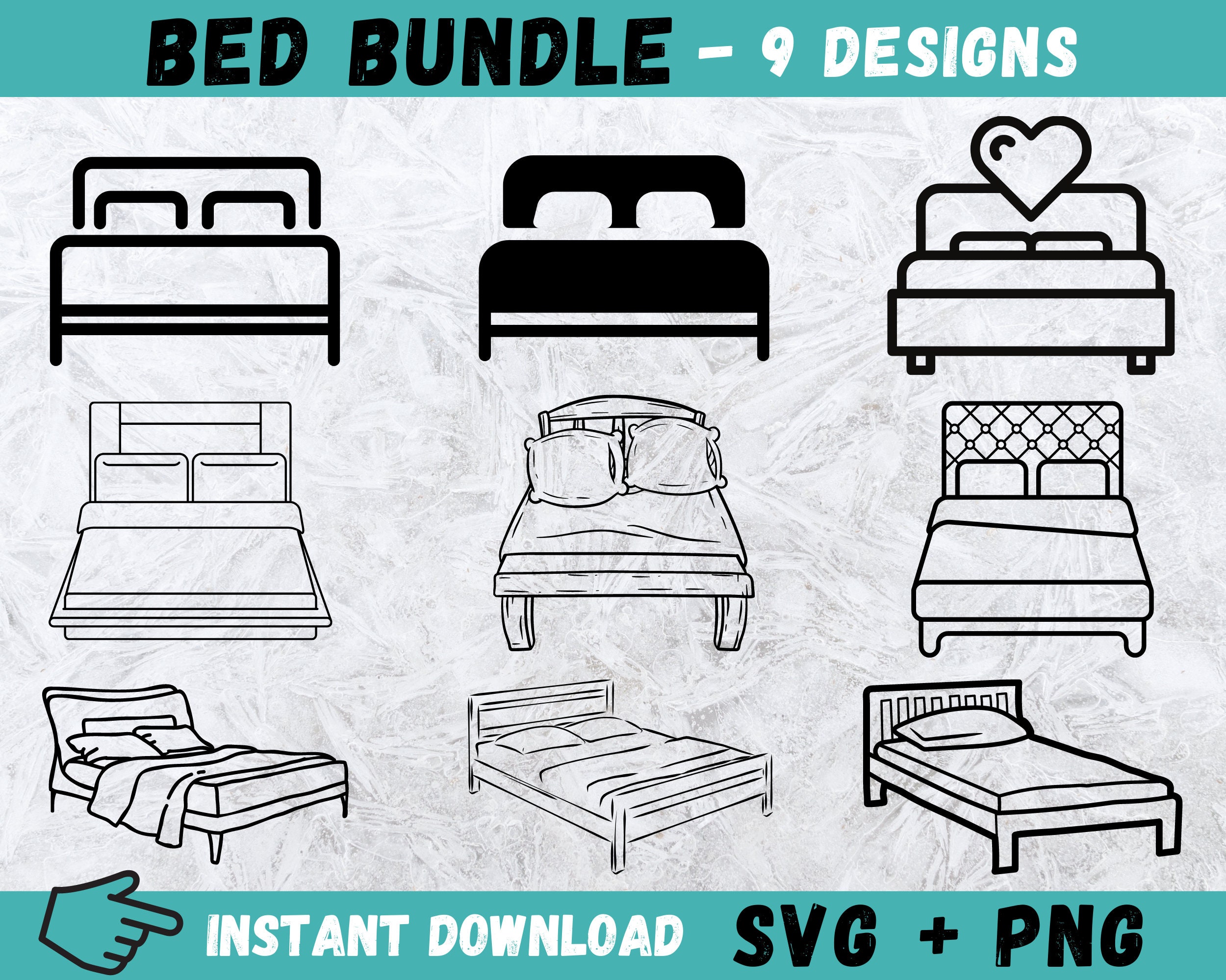 Bed SVG Bed Clip Art Bed Vector Sleep SVG Bed Clipart - Etsy
