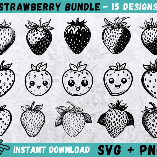 Strawberry Svg - Etsy