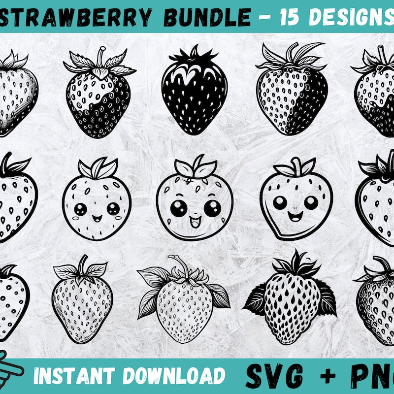 Strawberry Svg - Etsy