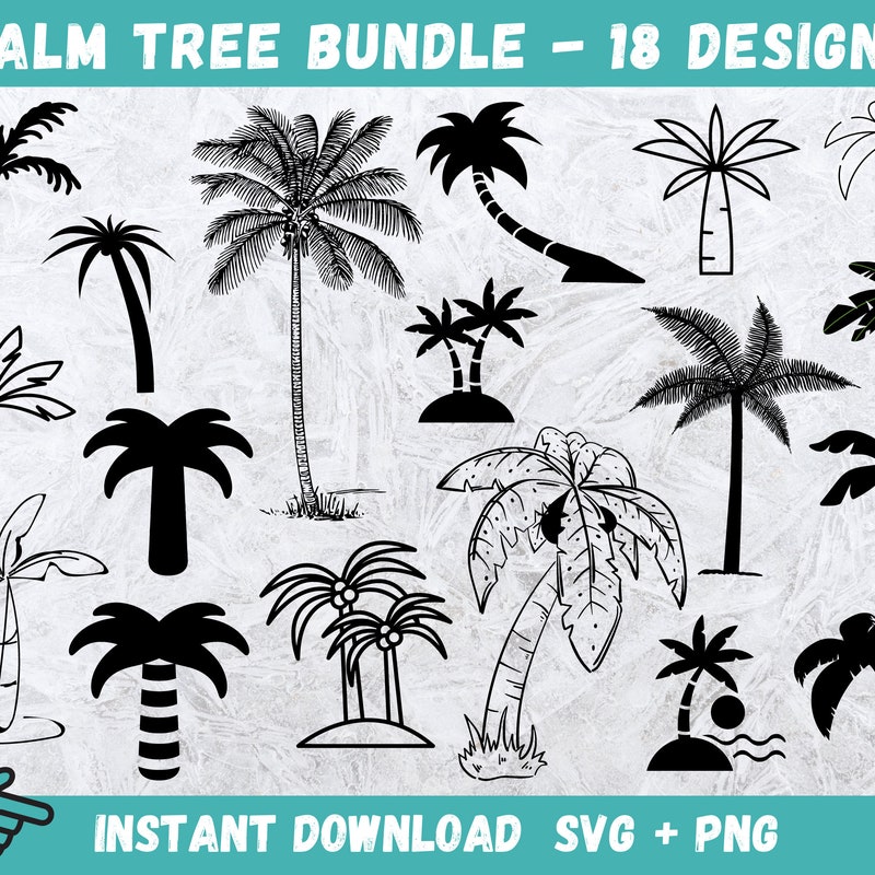 Palm Tree Svg - Etsy
