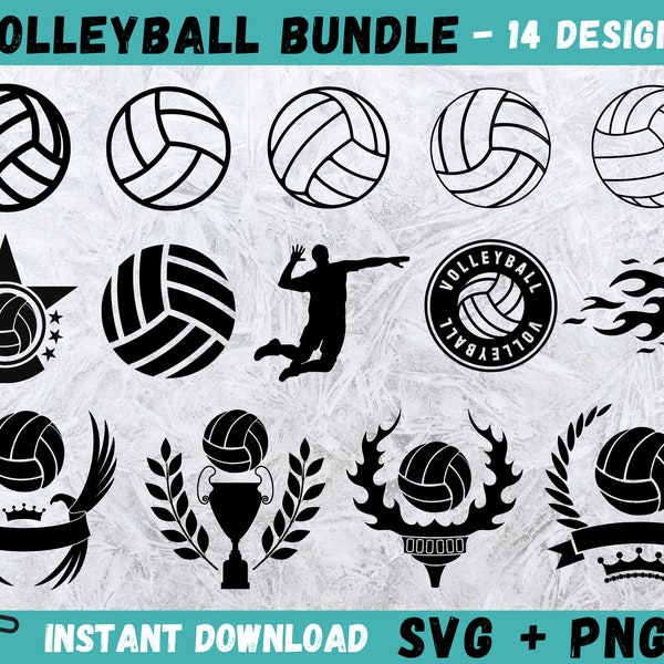 Volleyball Svg File - Etsy