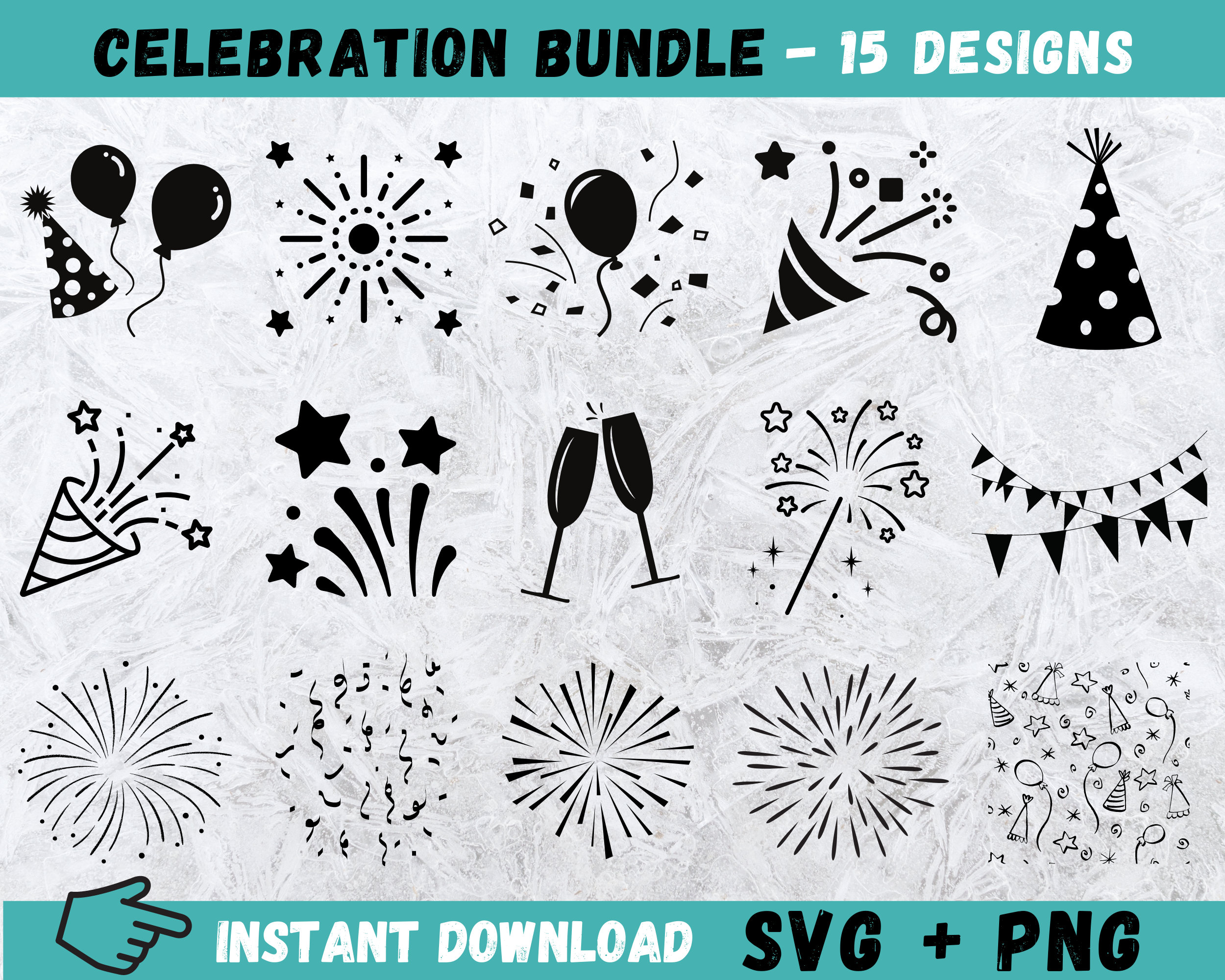 Celebration Svg Party Svg Curled Ribbons Svg Birthday - Etsy
