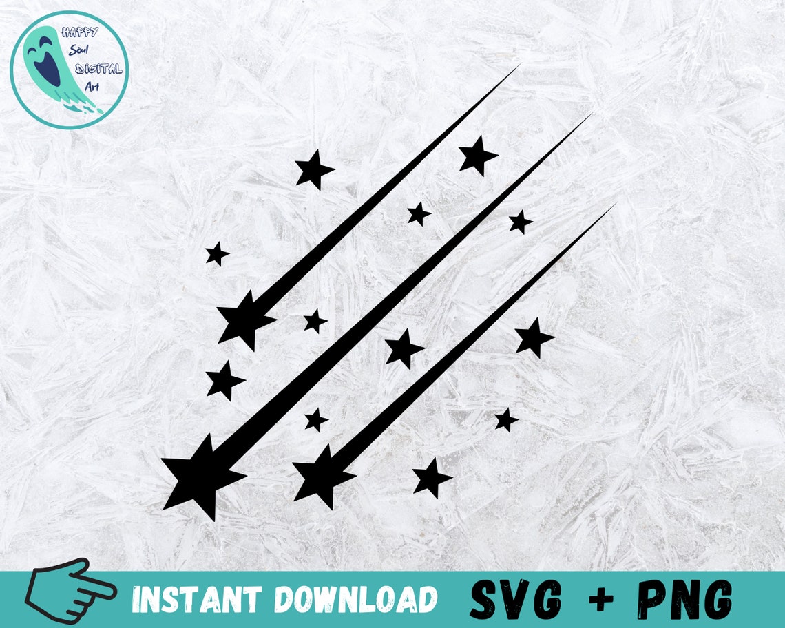 Shooting Stars SVG, Star Svg, Stars Svg, Star Cut Files, Shooting Star ...