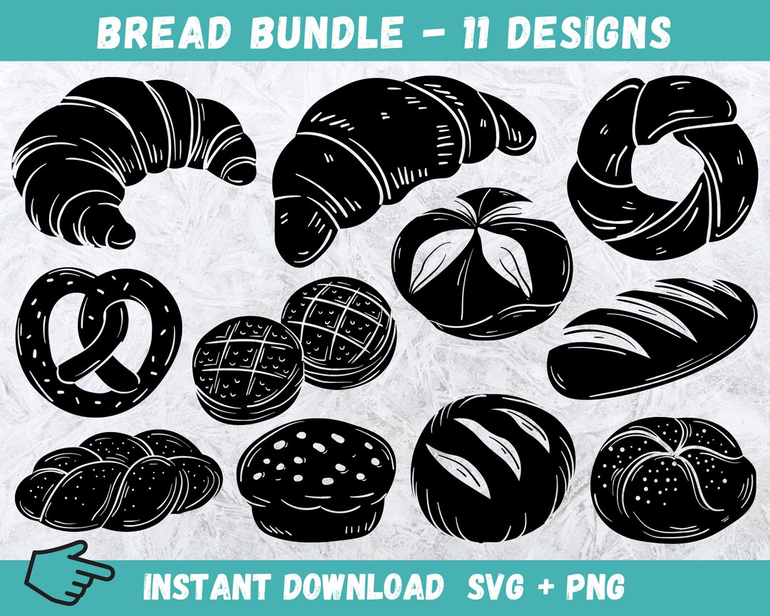Bread SVG Bundle, Bread SVG, Bread Png, Bread Basket Svg, Loaf of Bread ...