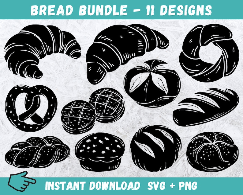 Bread SVG Bundle Bread SVG Bread Png Bread Basket Svg Loaf | Etsy