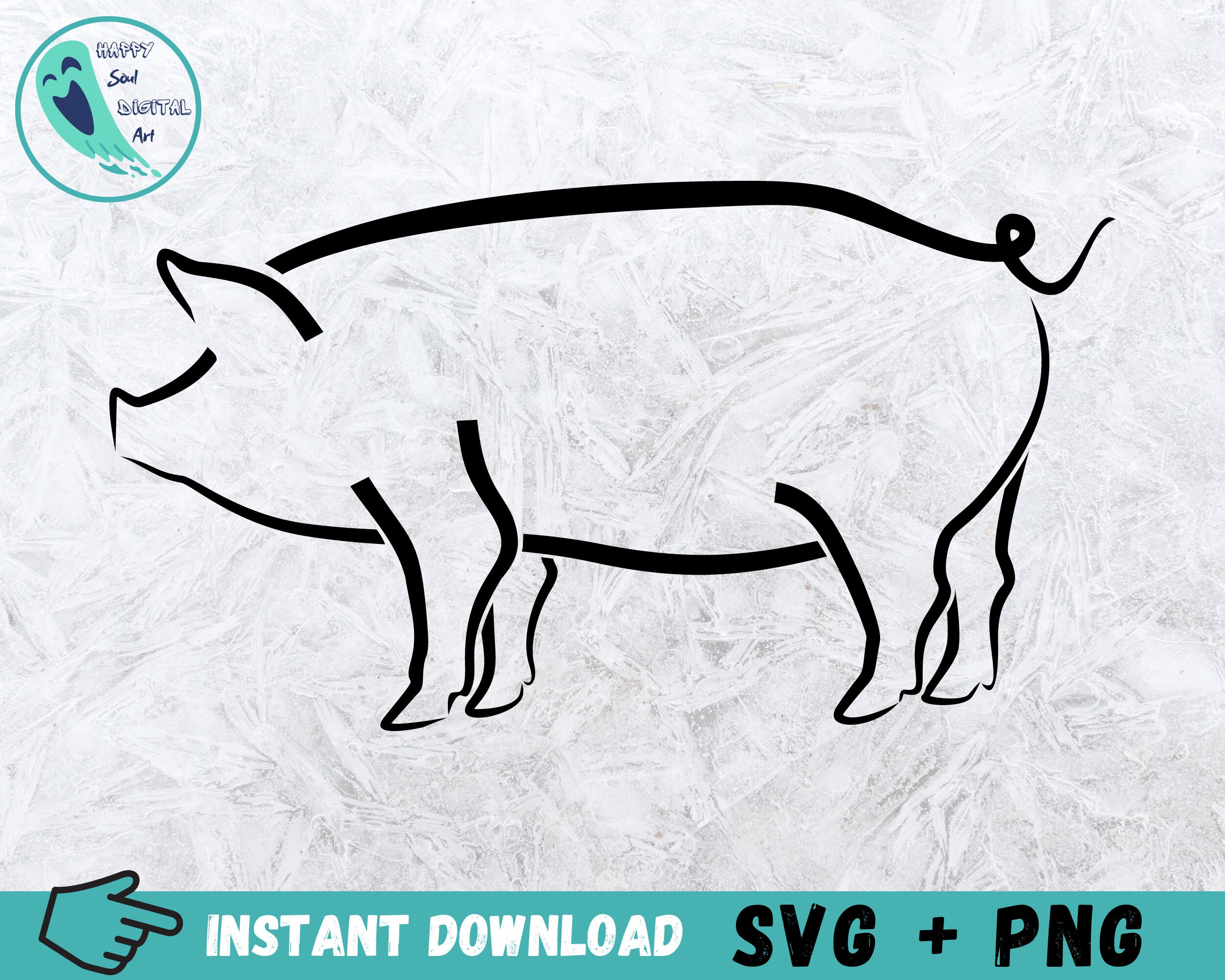 Pig SVG Pig Head Svg Pig Cricut Pig Silhouette Pig Clip - Etsy