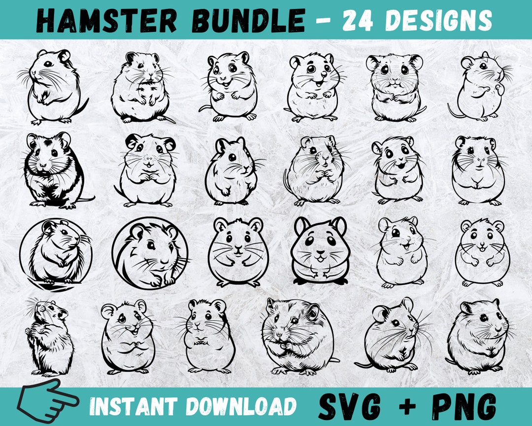 Hamster SVG, Cute Hamster Cricut, Cartoon Hamster Svg, Guinea Pig Svg ...