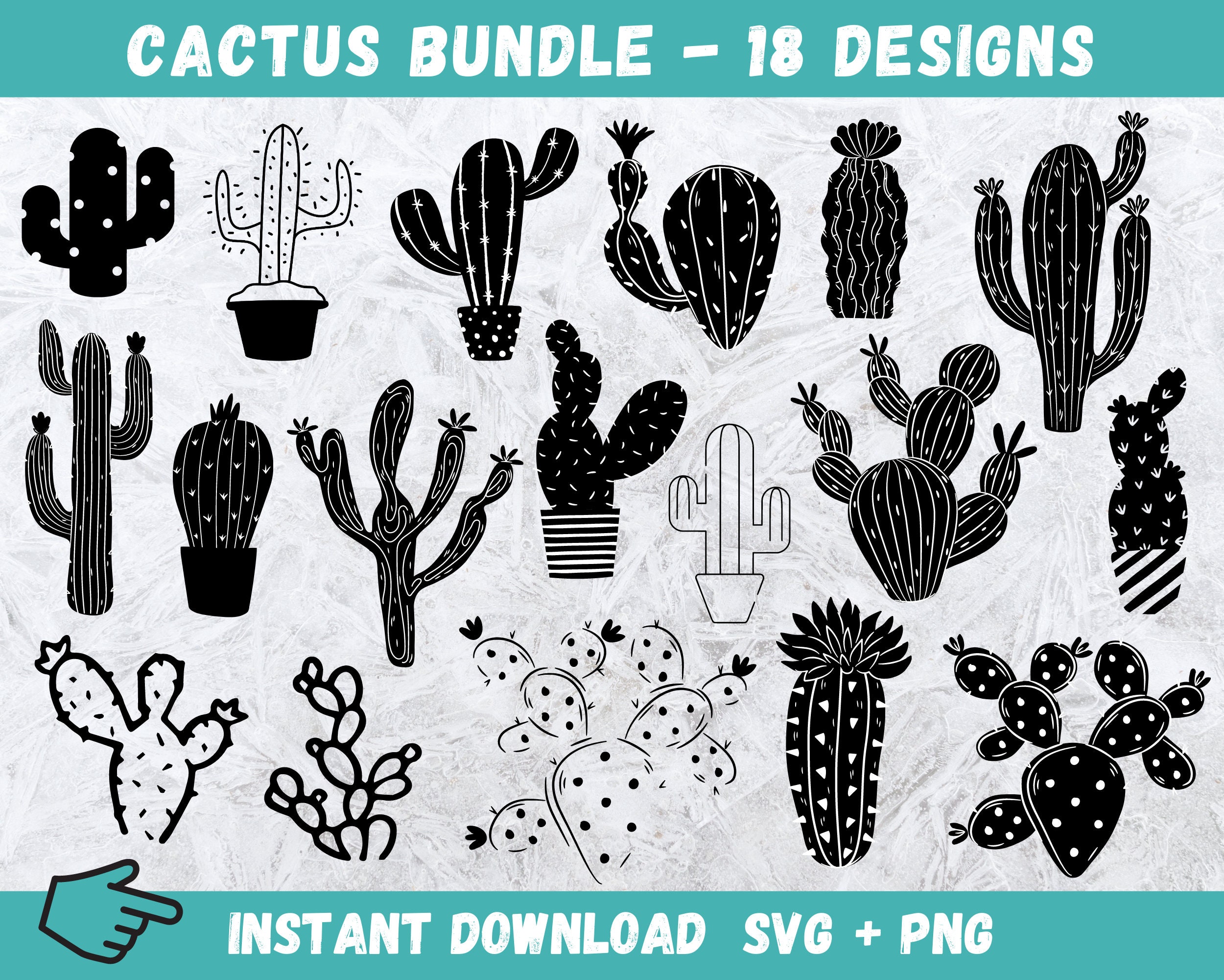 Cactus SVG Cactus Monogram SVG Summer Svg Cactus Clip Art | Etsy