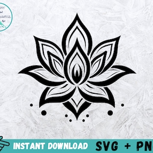LOTUS SVG, Lotus Svg Bundle, Lotus Flower Cricut, Lotus Clipart, Lotus ...
