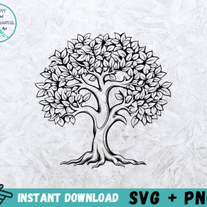 Oak Tree SVG, Tree Svg, Big Tree Svg, Oak Tree Cricut, Oak Svg, Outdoor ...