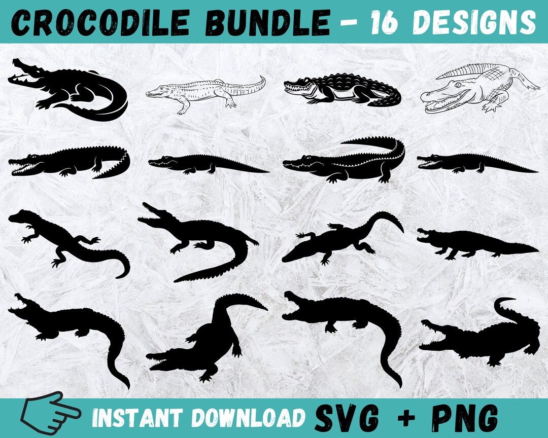 Alligator Svg, Crocodile SVG, Alligator Clipart, Crocodile Cut Files ...