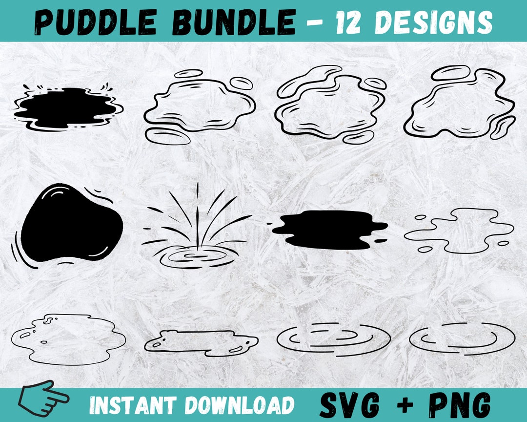 Puddle SVG, Water Puddle Vector, Puddle Cricut, Puddle Vector, Puddle ...