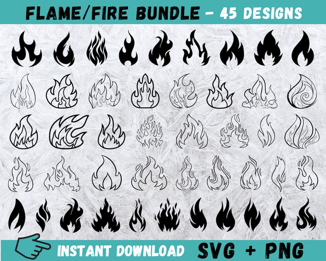 Fire SVG, Flame Svg, Fire Flames Svg, Flames Svg, Fire Cricut, Fire ...
